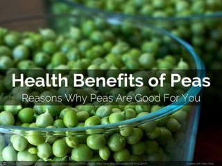 Health Benefits of Peas | PPT