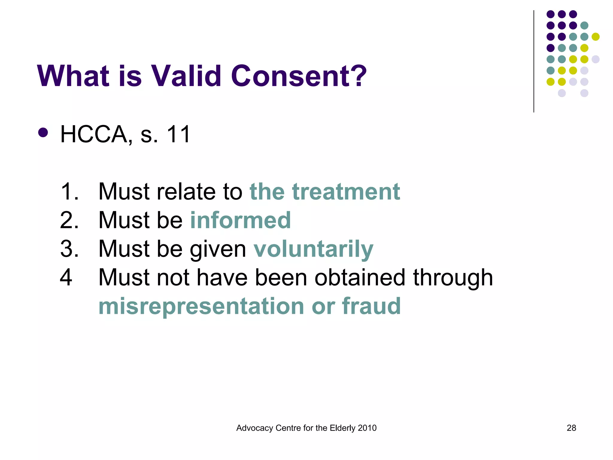 Health Care Consent and Advance Care Planning | PPT