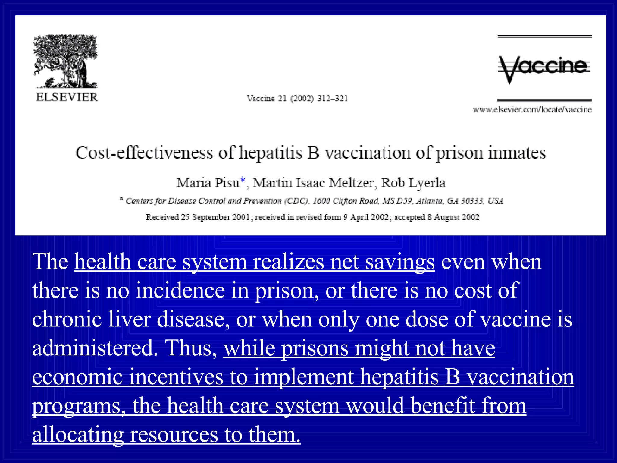 Health Care Continuity in Jail, Prison and Community | PPT