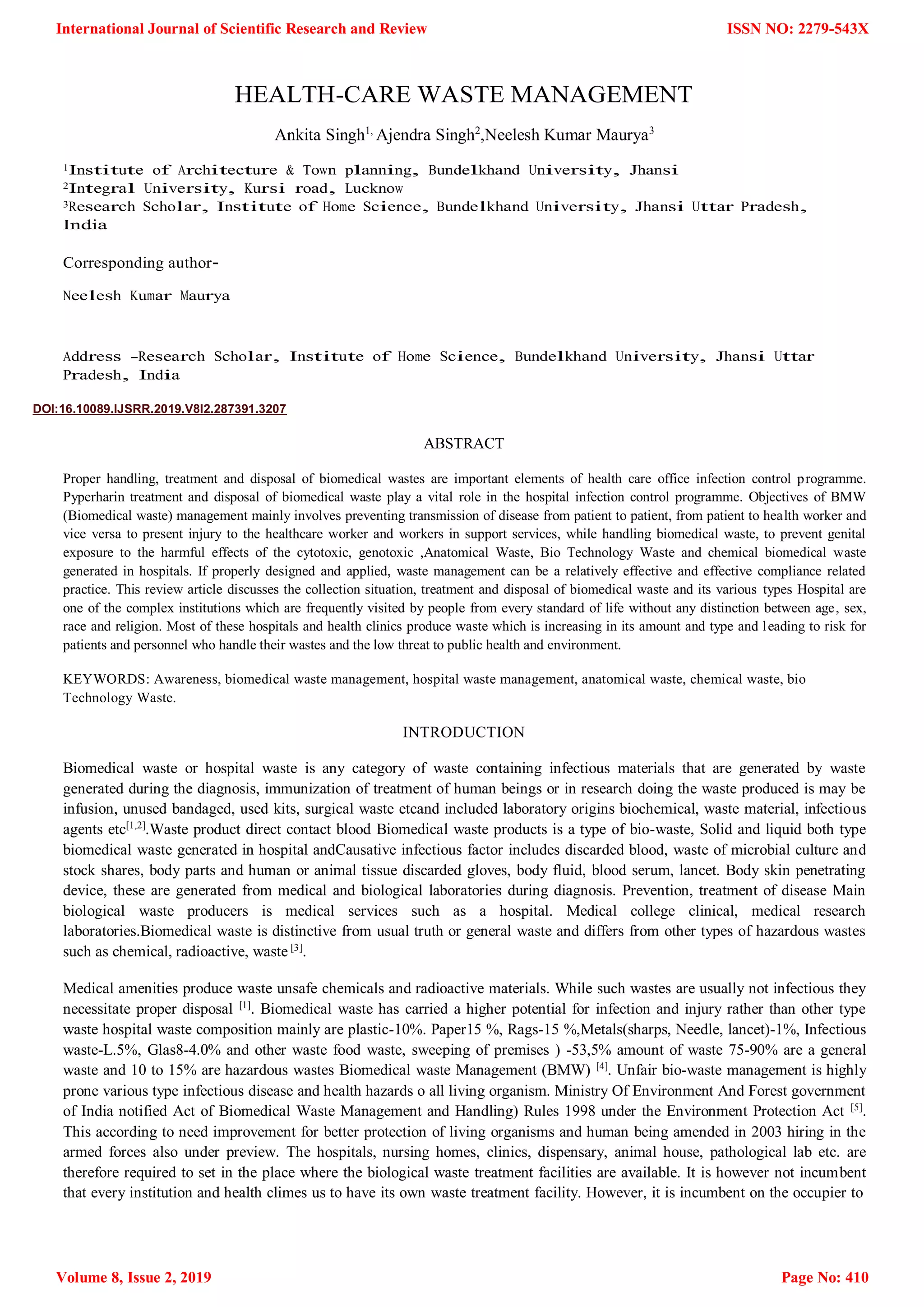 Health care waste-management | PDF