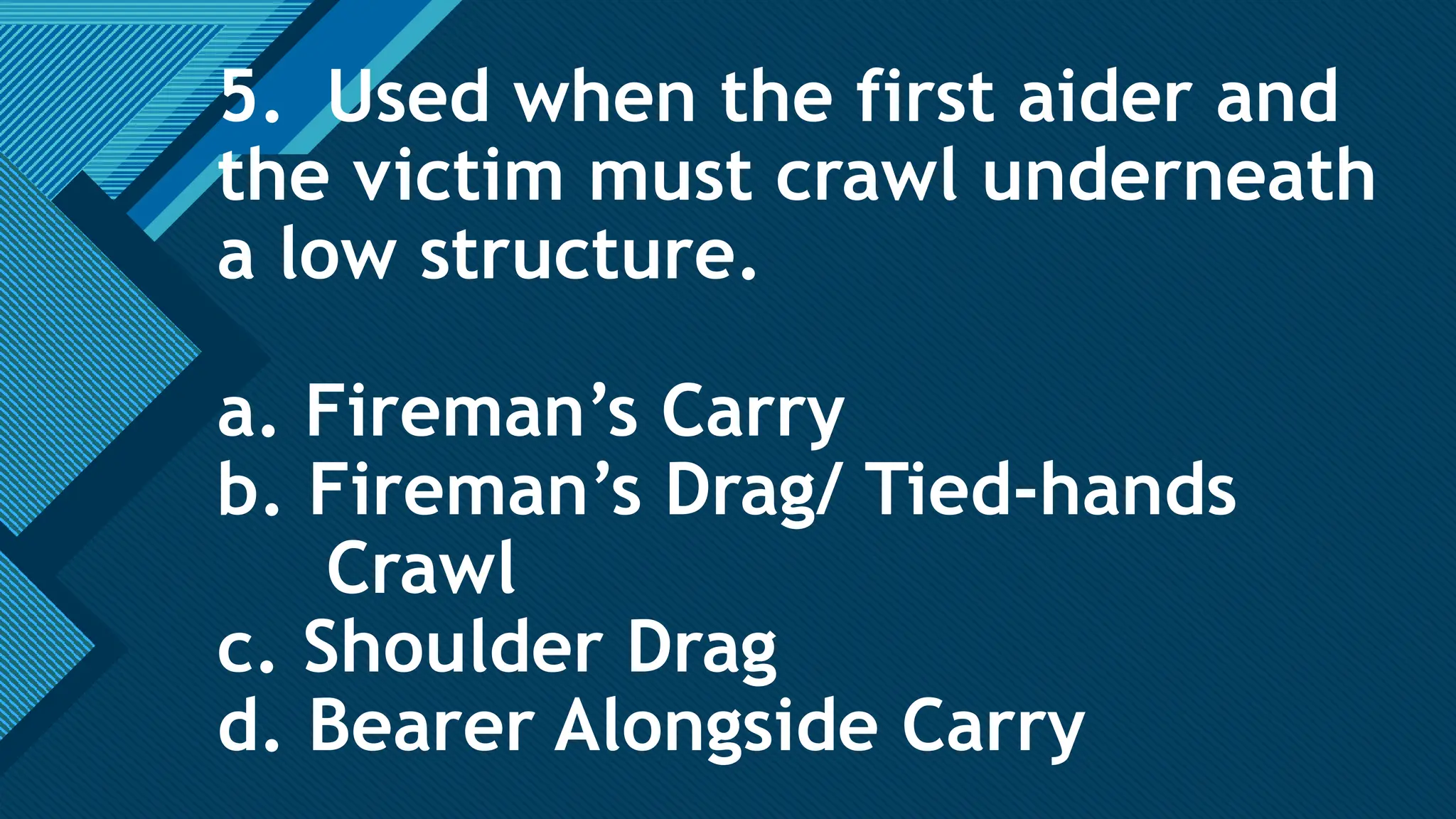 HEALTH - CARRYING AND TRANSPORTING AN INJURED PERSON.pptx