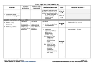 Health cg grade 1-10 | PDF