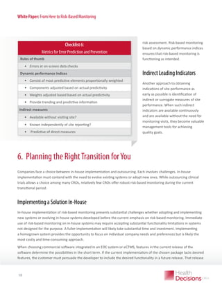 White Paper: From Here to Risk-Based Monitoring | PDF