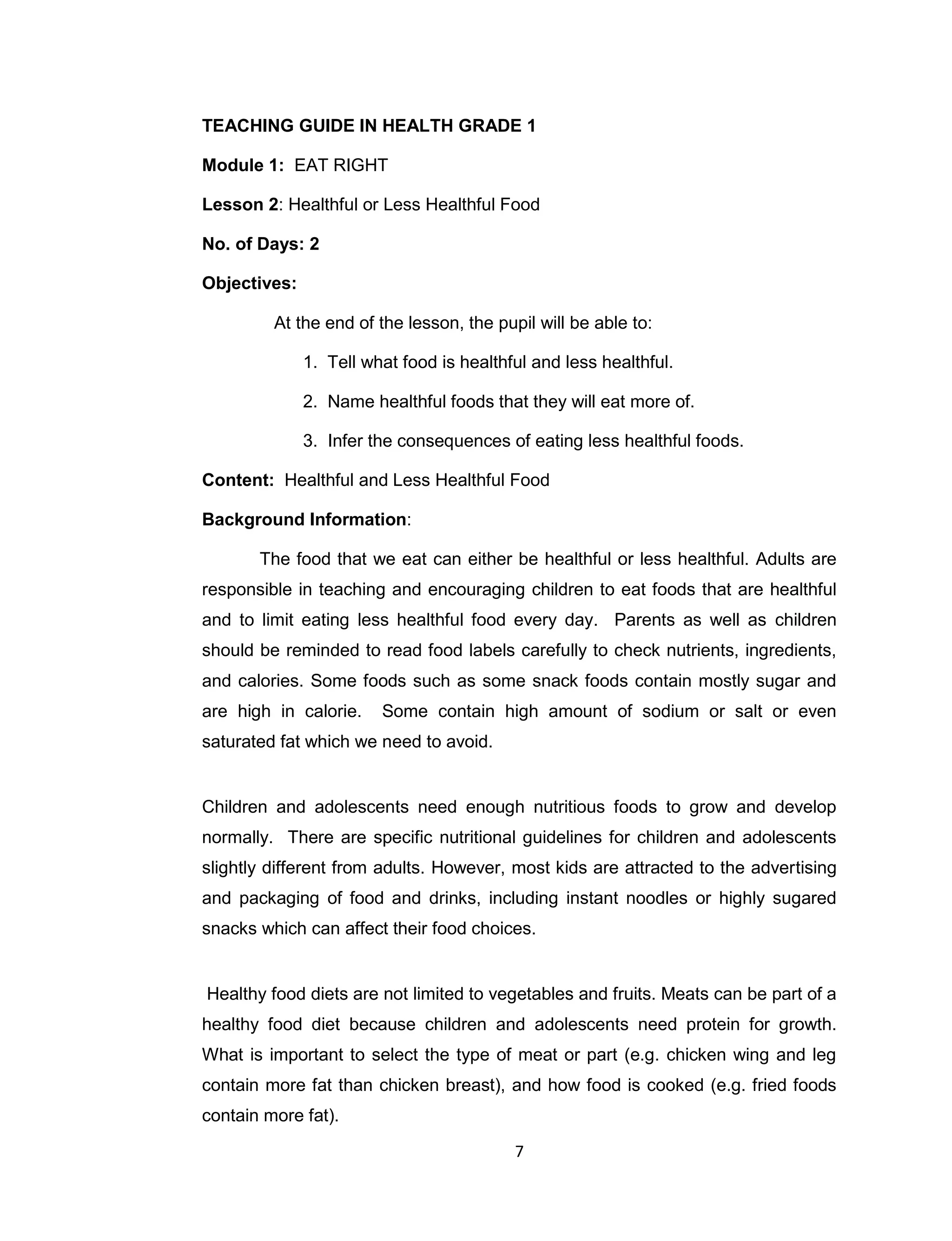 Health gr-1-teachers-guide-q12 | PDF