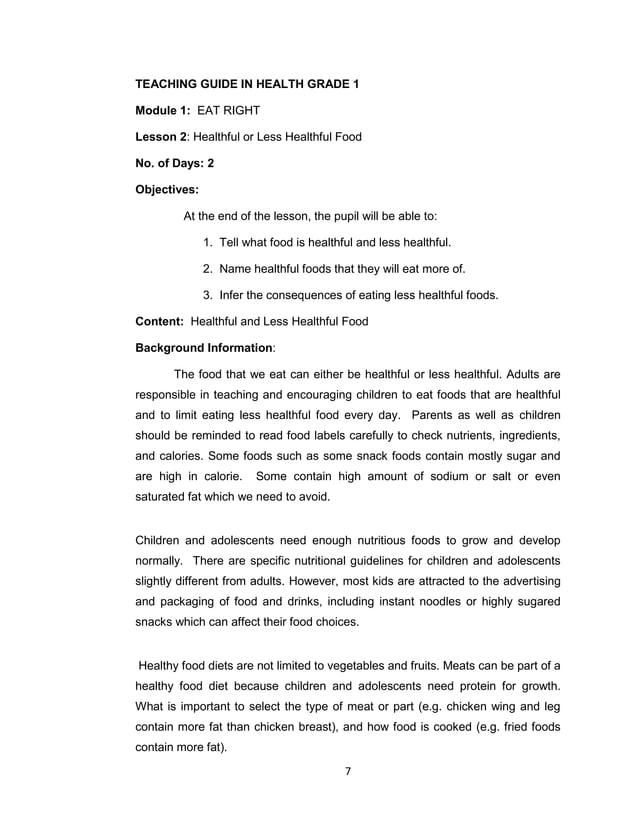 Health gr-1-teachers-guide-q12 | PDF