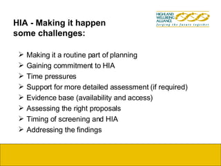 Health Impact Assessment Slides Pip Farman | PPT