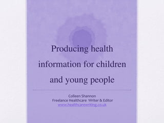 Health information for children and young people | PDF