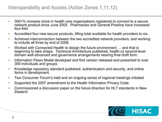 Health Information Strategy for New Zealand Progress Report | PPT