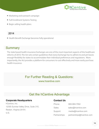 hCentive Health Insurance Exchange Platform | PDF