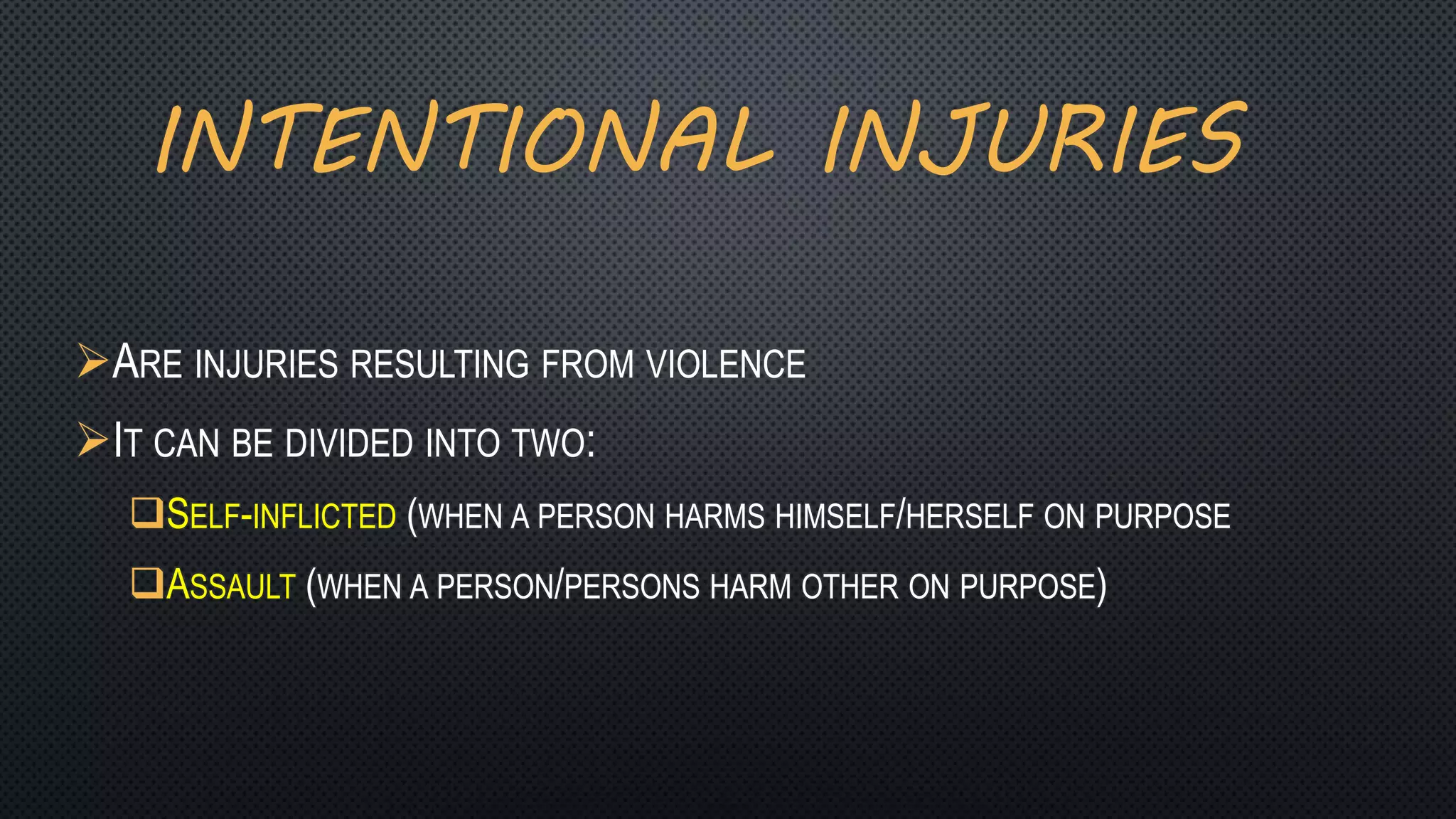 Health intentional injuries | PPTX