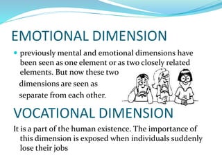 Health its dimensions | PPTX