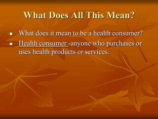 Health literate consumer | PPT