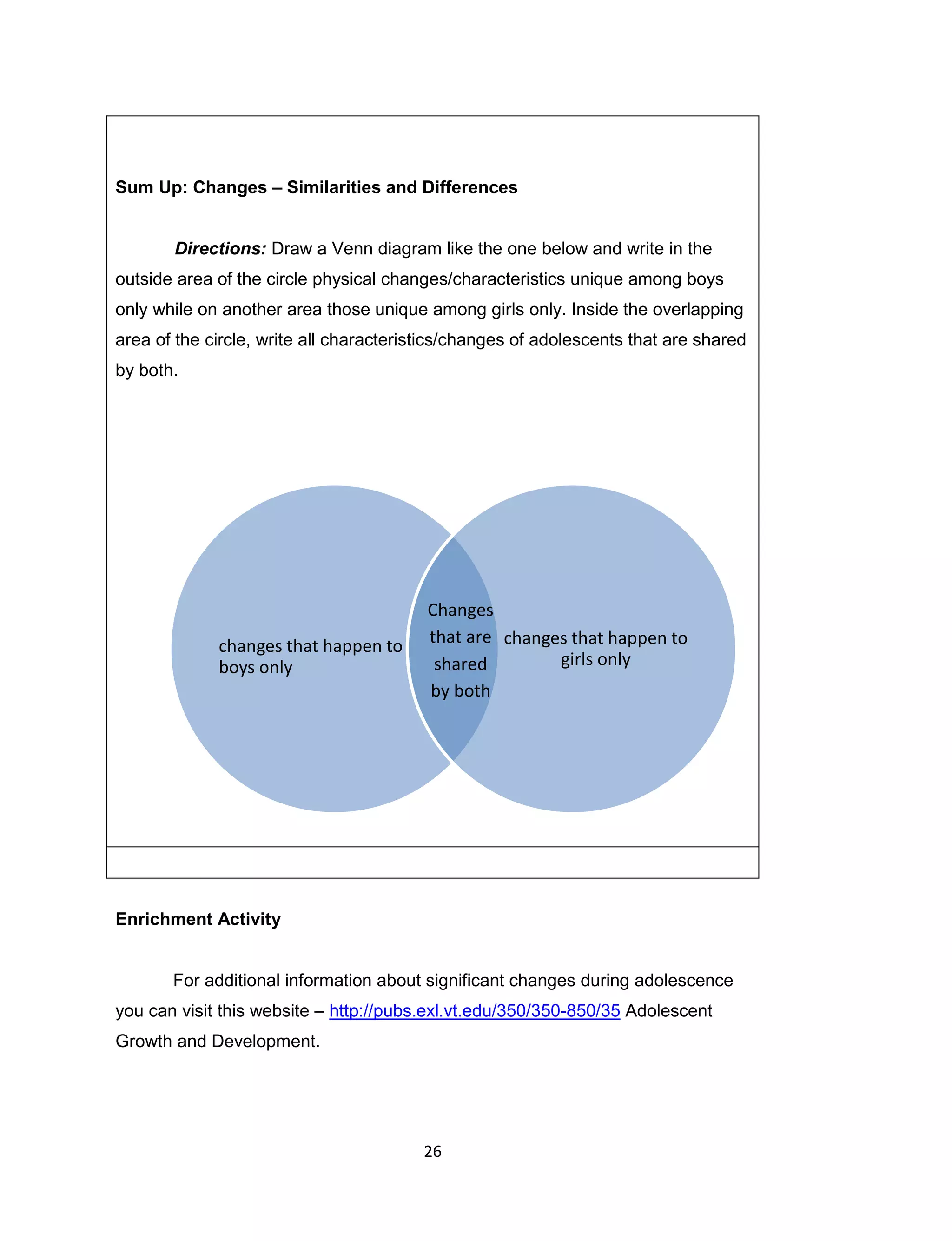 grade 7 health module | PDF