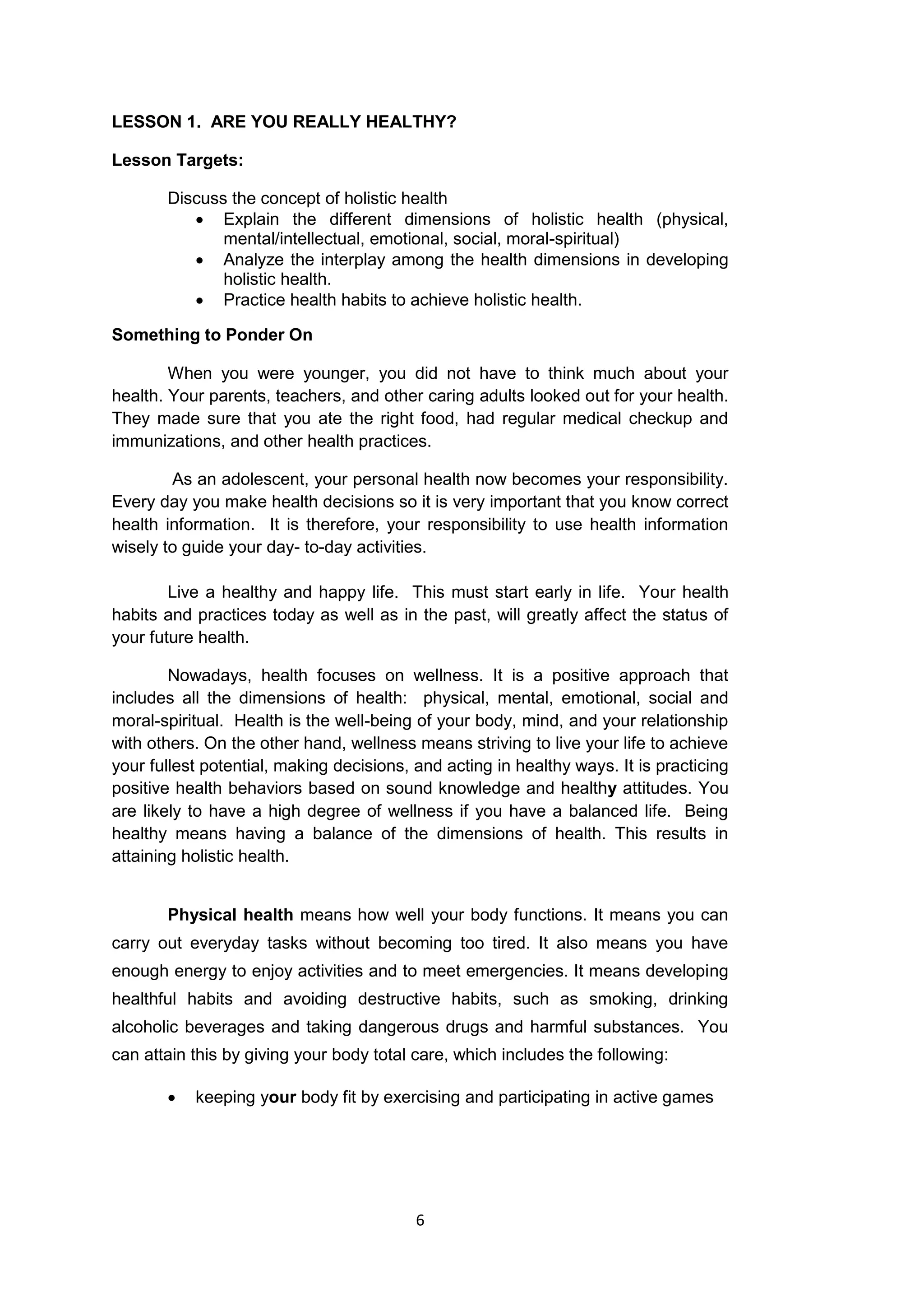 grade 7 health module | PDF