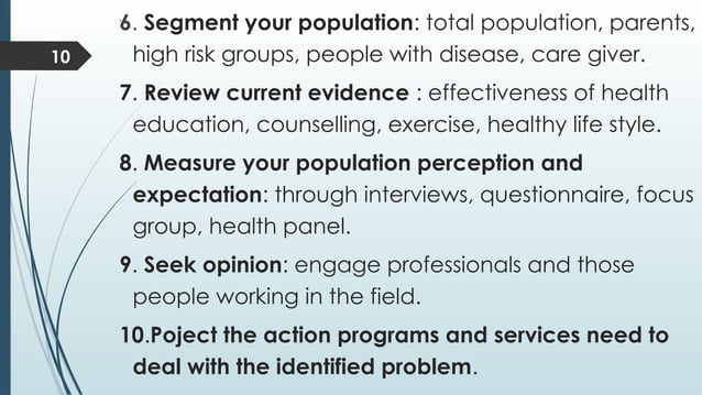 Health-Need-Assessment in community diagnosis process | PPT