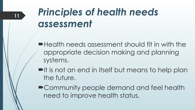 Health-Need-Assessment in community diagnosis process | PPT