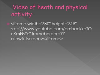 Health & physical activity | PPTX