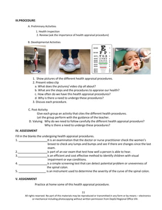 MAPEH 6_Health K-12 Teacher's Guide Q1 2017 | PDF