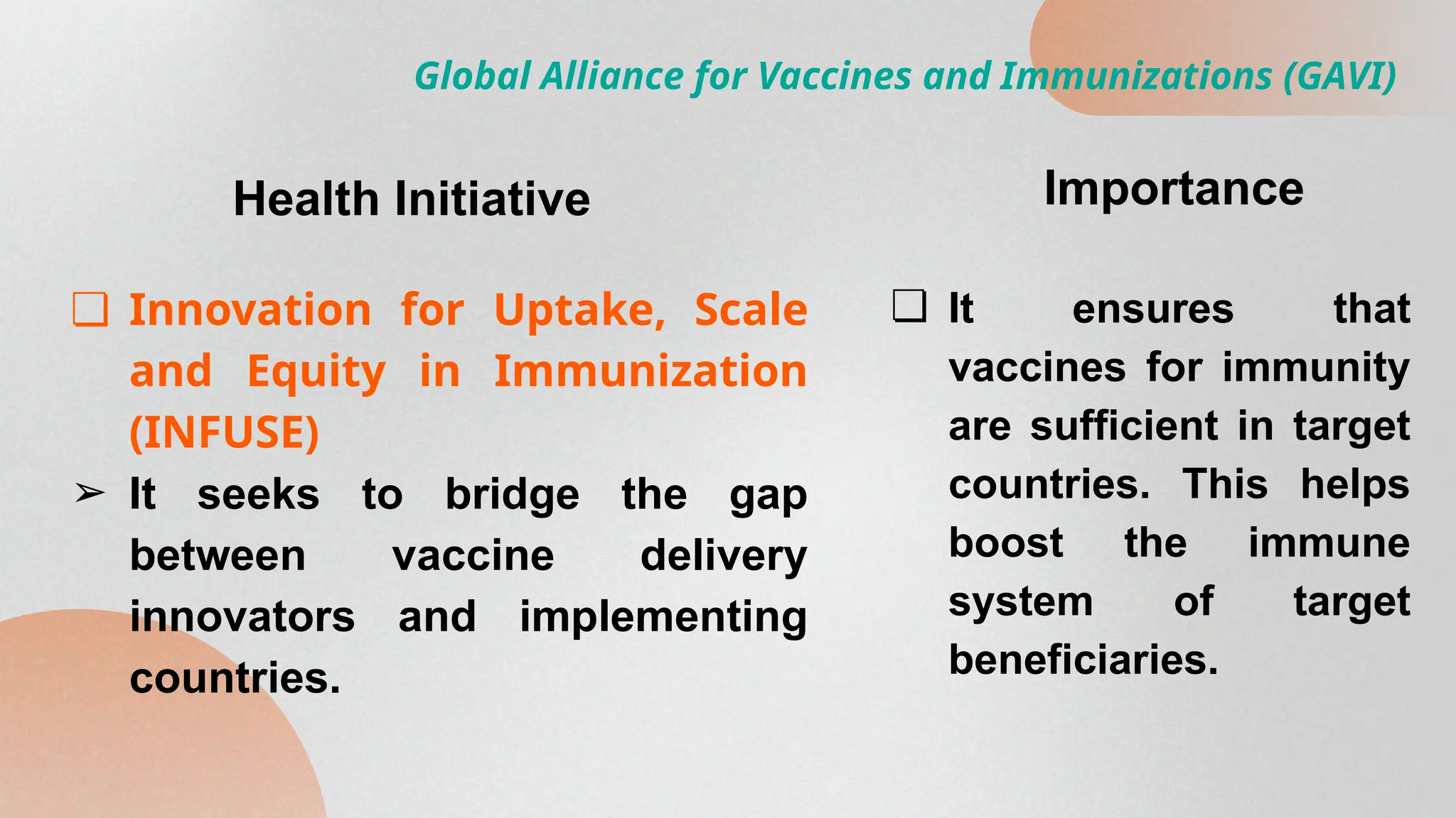 Health - Significance of Global Health Initiatives | PPTX
