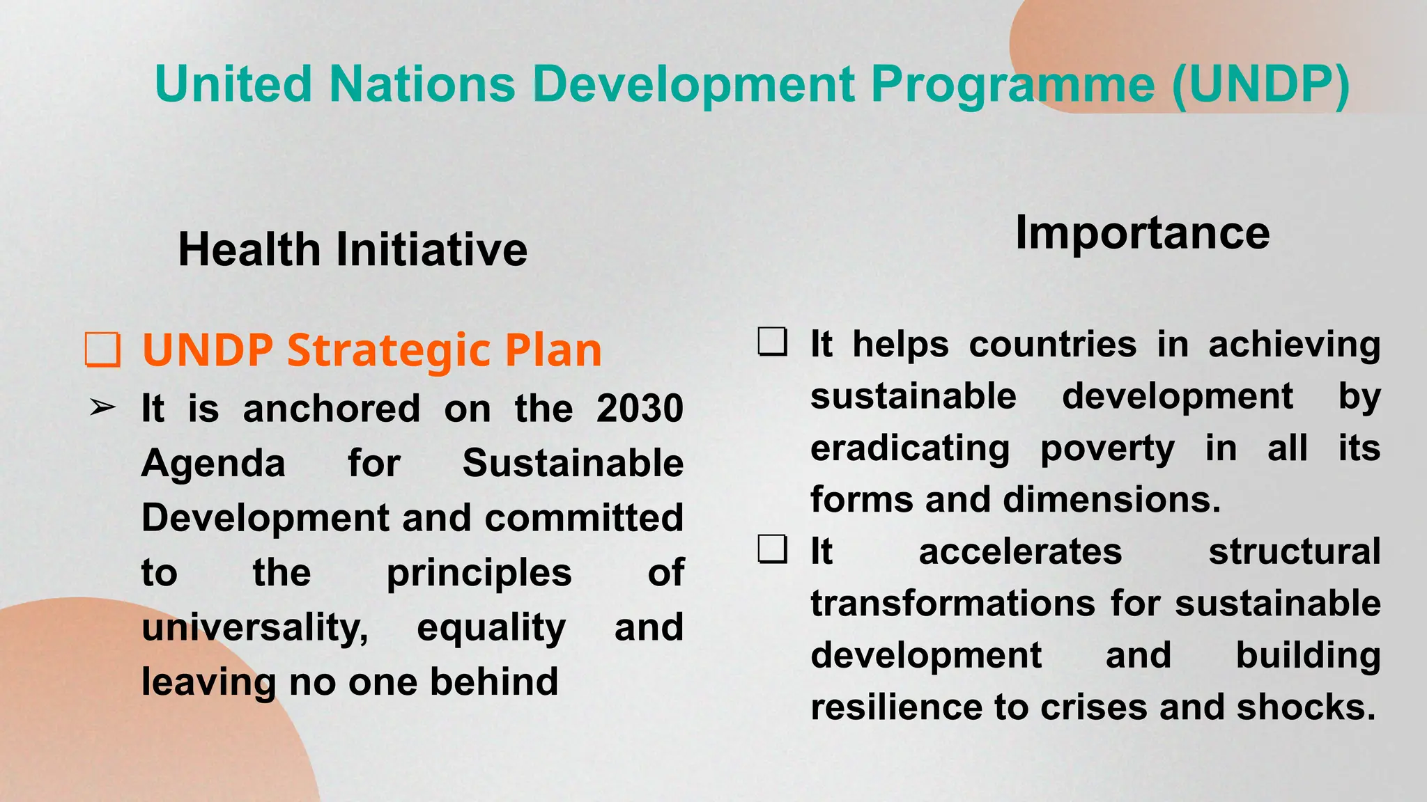 Health - Significance of Global Health Initiatives | PPTX
