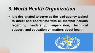 Health - Significance of Global Health Initiatives | PPTX