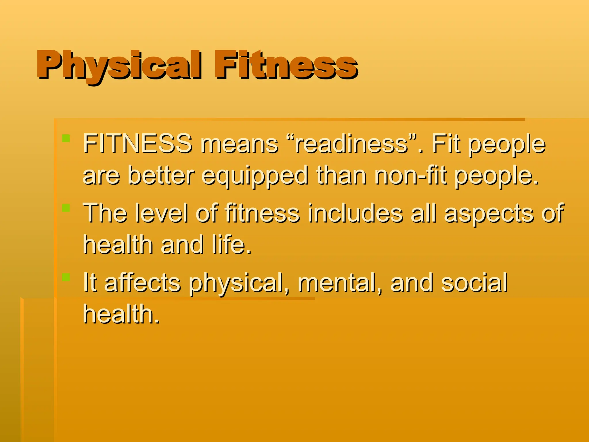 HEALTH-RELATED PHYSICAL FITNESS and its importance | PPT