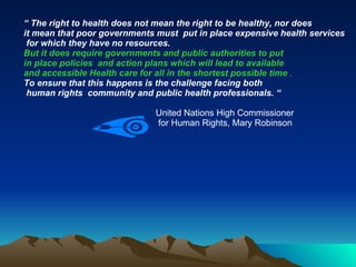 Health Rights- Discovery and evolution | PPT