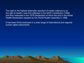 Health Rights- Discovery and evolution | PPT