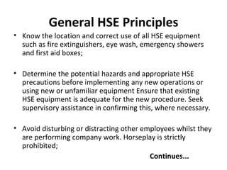 Health, Safety & Environmental Presentation | PPT