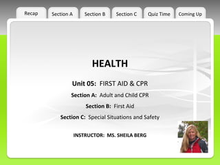Health U05 First Aid & CPR | PPT