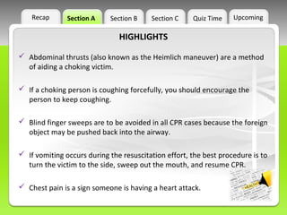 Health U05 First Aid & CPR | PPT