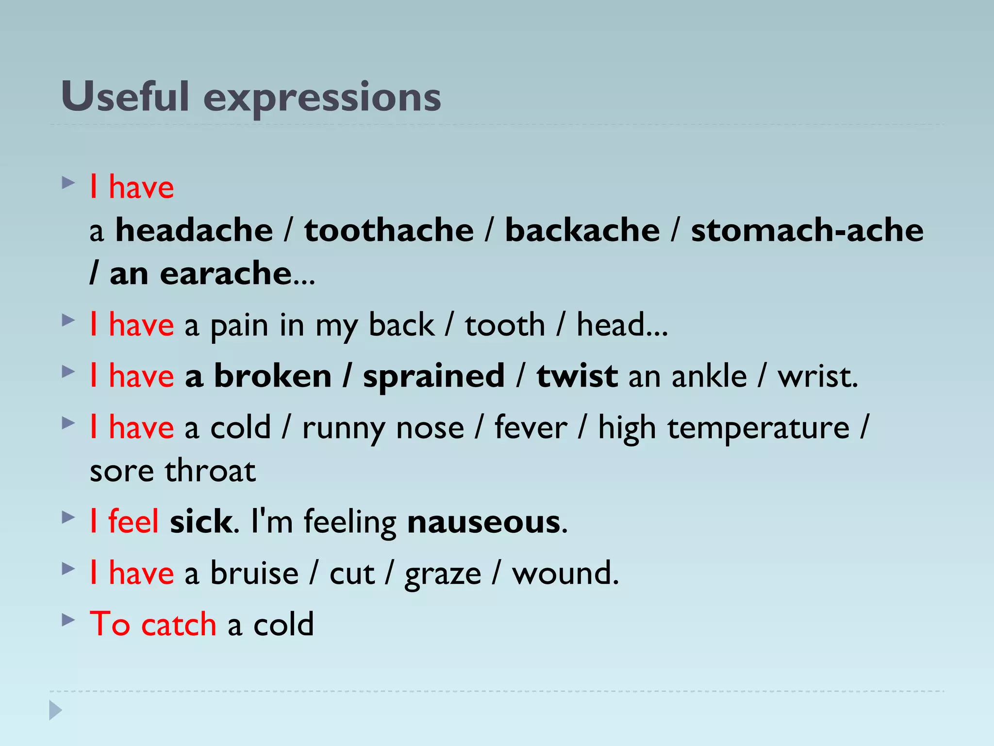 Health Vocabulary | PPT