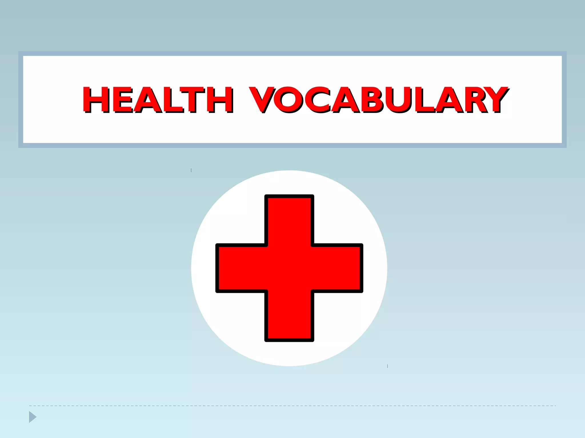 Health Vocabulary | PPT