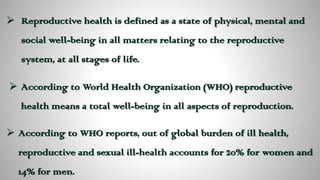 Reproductive health in human | PDF