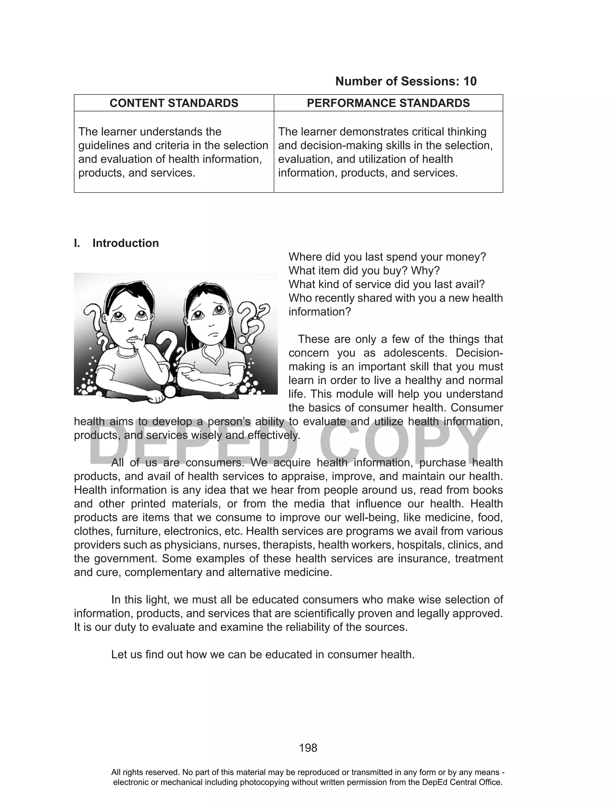 Health 10 learning material | PDF