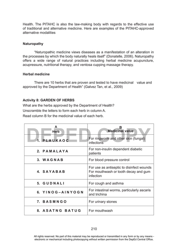 Grade 10 Health - Learning Material {Unit 1: Consumer Health} | PDF