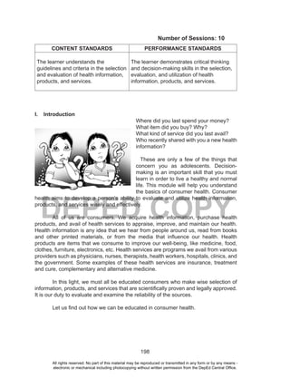 Health 10 learning material | PDF