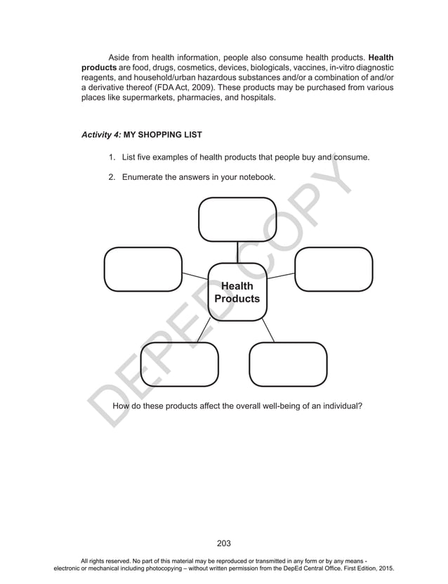 Grade 10 Health Unit 1 | PDF | Education