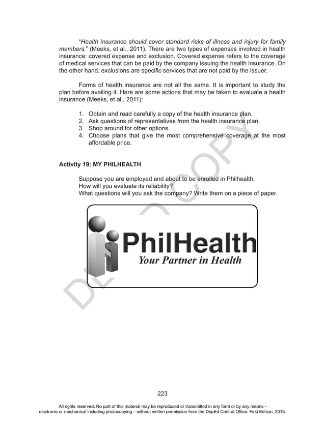 Grade 10 Health Unit 1 | PDF | Education