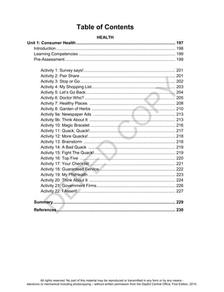 Grade 10 Health Unit 1 | PDF