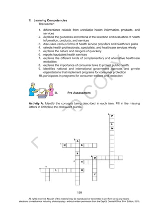 Grade 10 Health Unit 1 | PDF