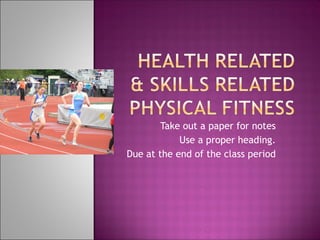 Health Related & Skills Related | PPT