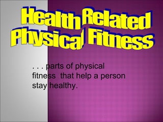 Health Related & Skills Related | PPT