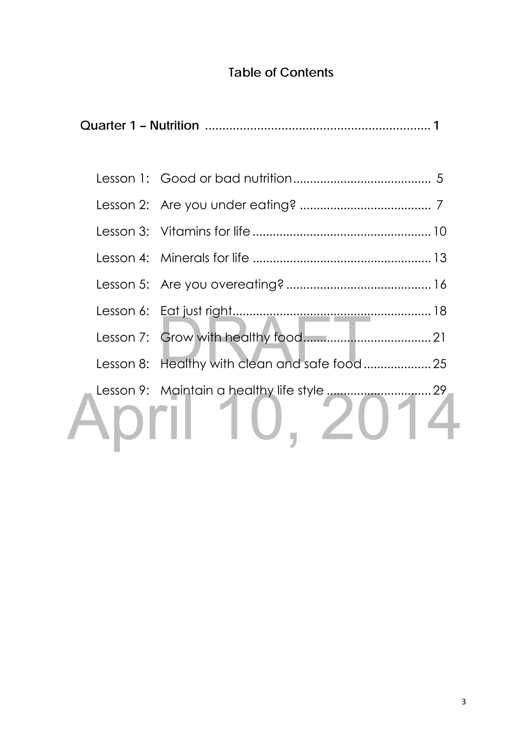 Grade 3 Health Learners Module | PDF