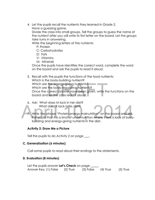 Grade 3 Health Teachers Guide | PDF