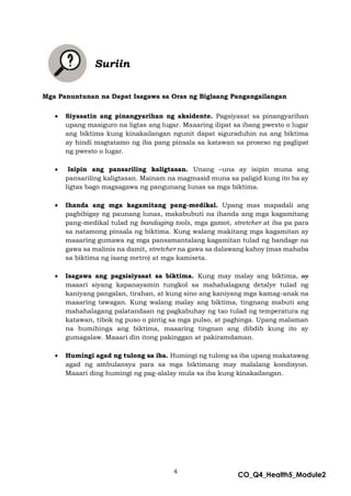 HEALTH5_Q4_Module 2 - Panuntunan sa Pagbibigay ng Pangunang Lunas.pdf