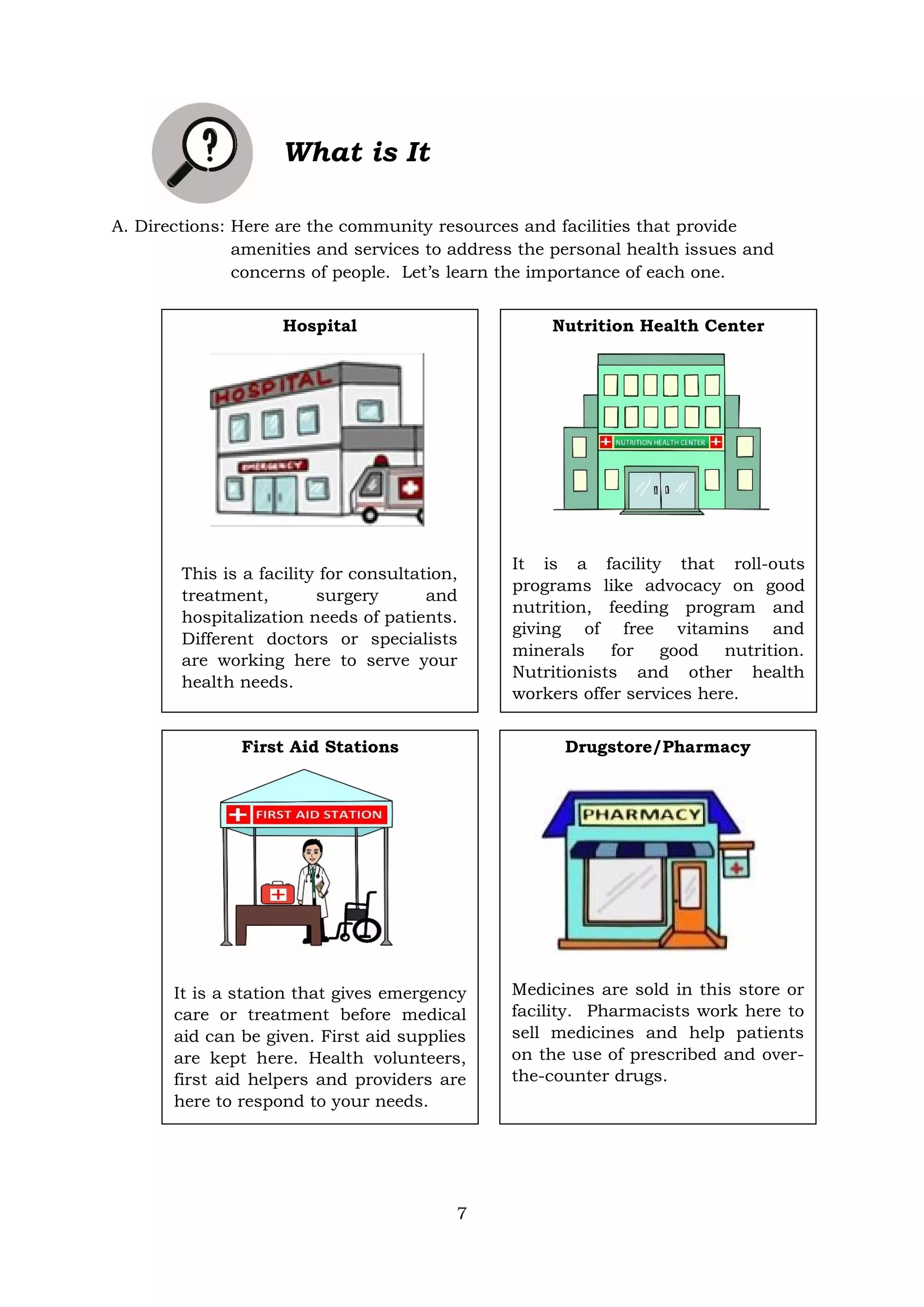 Health6 q1 mod5_identifies-community-health-resources-and-facilities ...