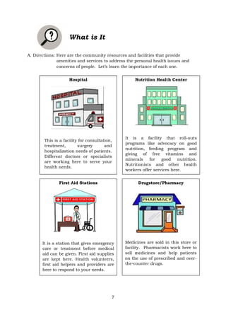 Health6 q1 mod5_identifies-community-health-resources-and-facilities ...