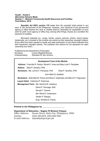 Health6 q1 mod5_identifies-community-health-resources-and-facilities ...