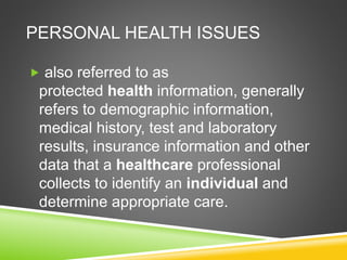 HEALTH 6 W2 D1 Personal health issues.pptx